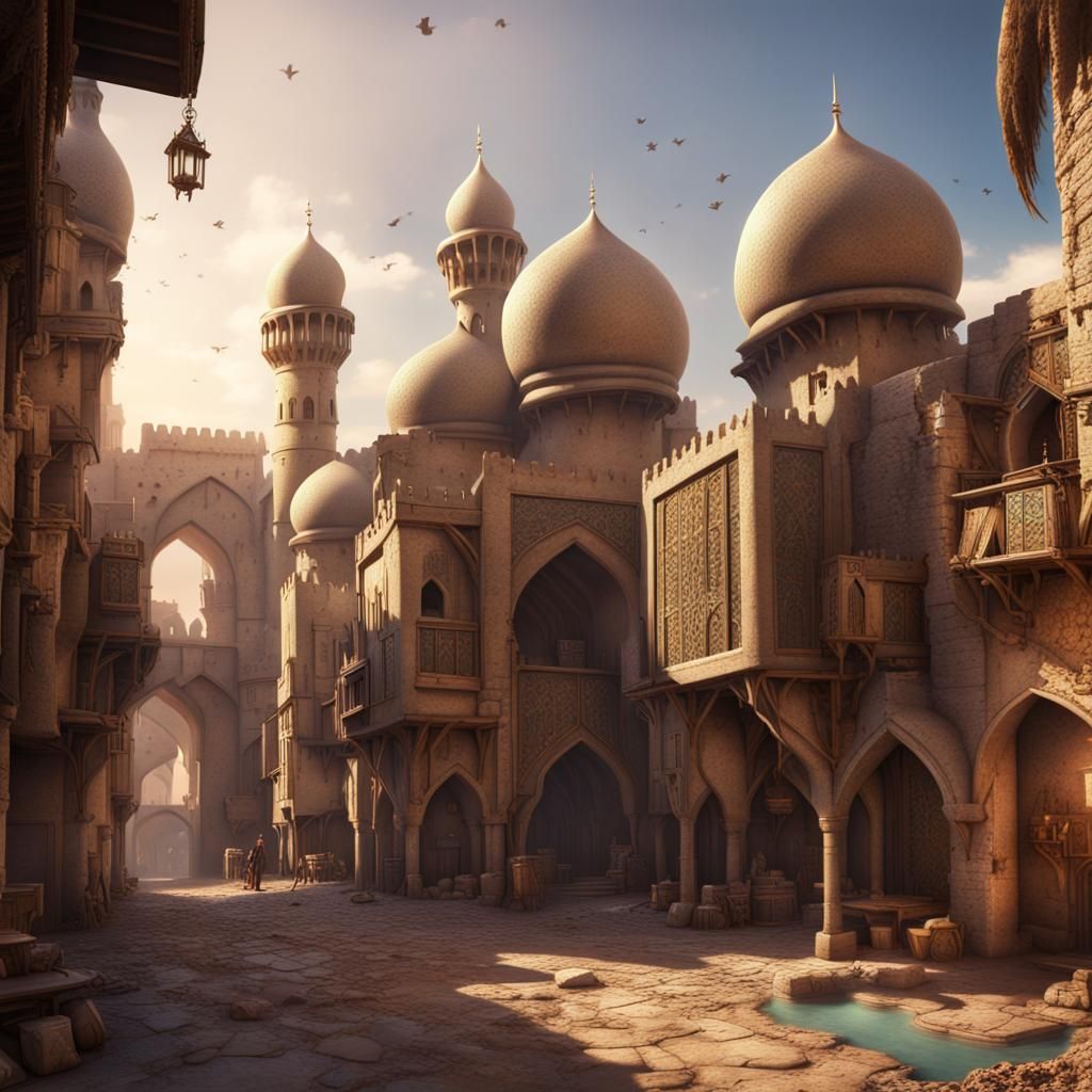 Arabian city - AI Generated Artwork - NightCafe Creator