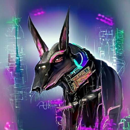Cyberpunk Anubis - AI Generated Artwork - NightCafe Creator