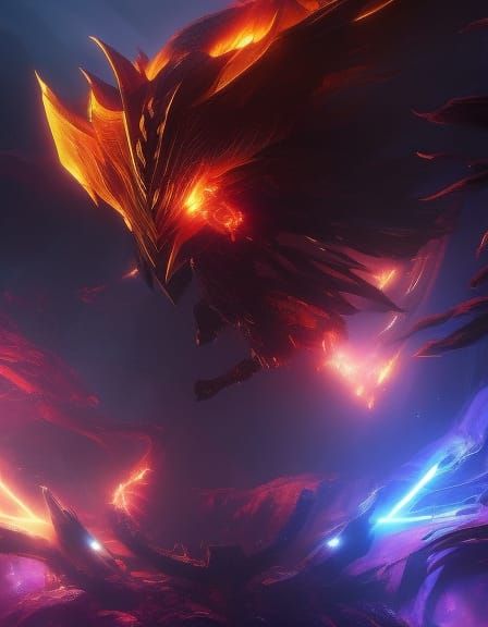 🌈🔥Rainbow Fire Griffin🔥🌈 - AI Generated Artwork - NightCafe Creator