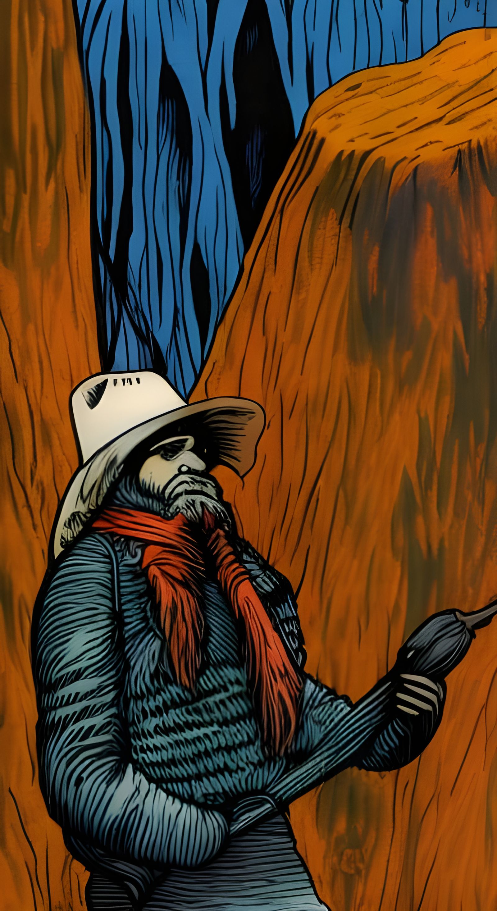 Folk Art Fur Trapper - AI Generated Artwork - NightCafe Creator