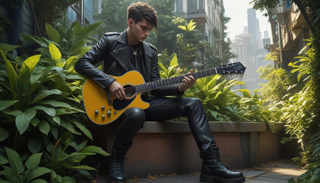 Punk guitarist boy - Punk guitarist boy