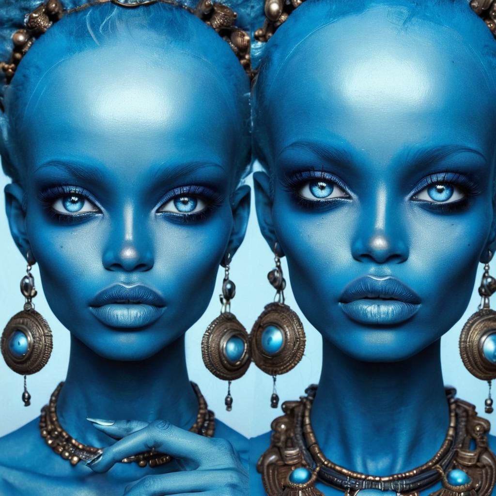 Alien 👽 twins - AI Generated Artwork - NightCafe Creator