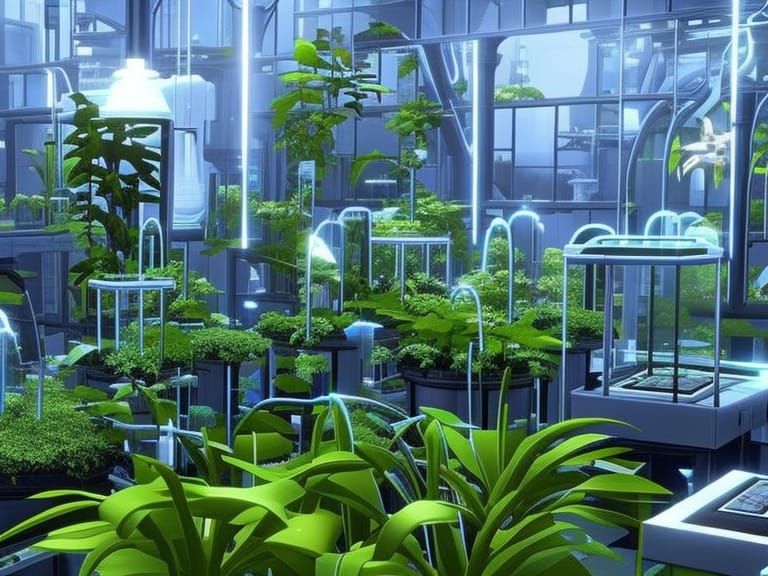 A botanical Genetic Laboratory. The sims 1 Style view. Different plants ...