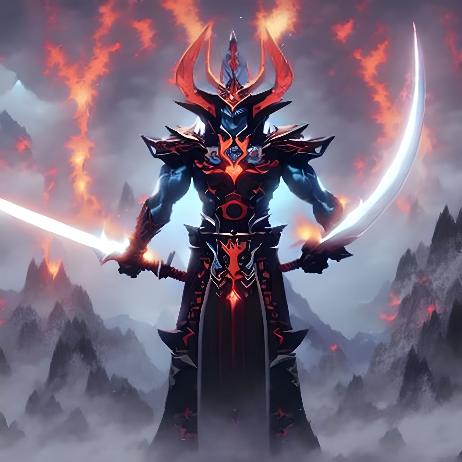 Elemental demon king. - AI Generated Artwork - NightCafe Creator