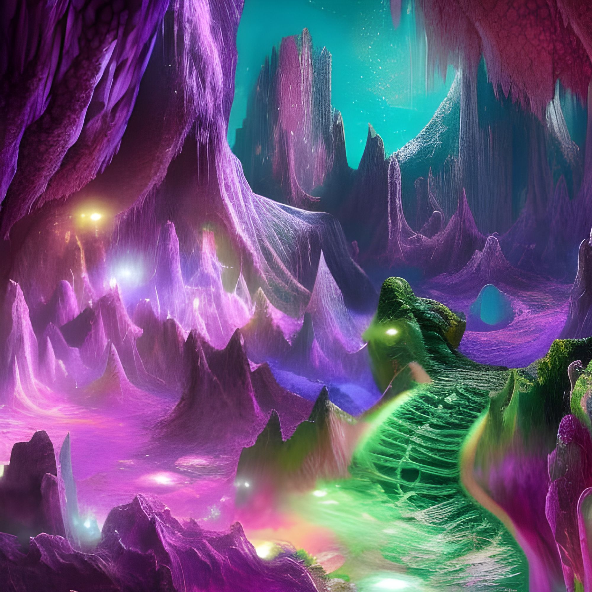 '60s Alien Planet Caverns : r/aiArt