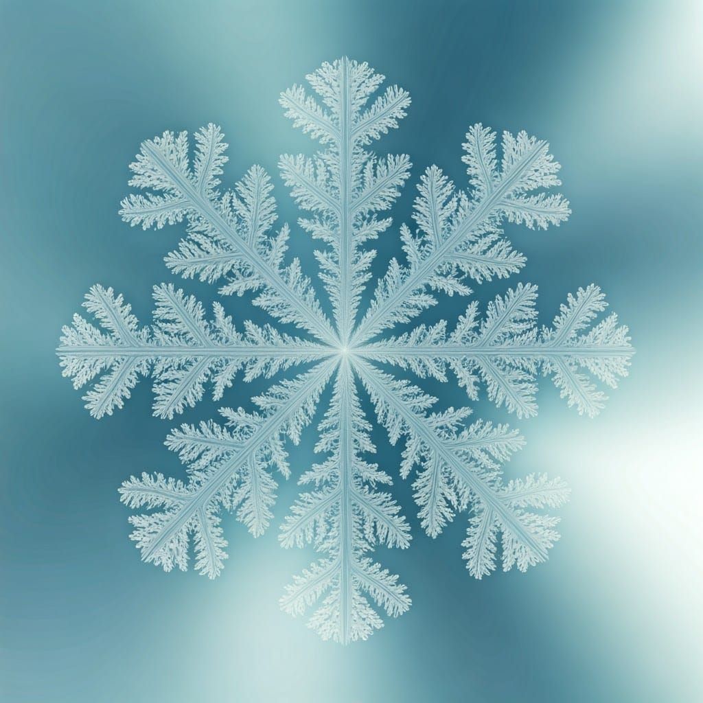 8 point snowflake - Ethereal Winter Snowflake in Intricate ...