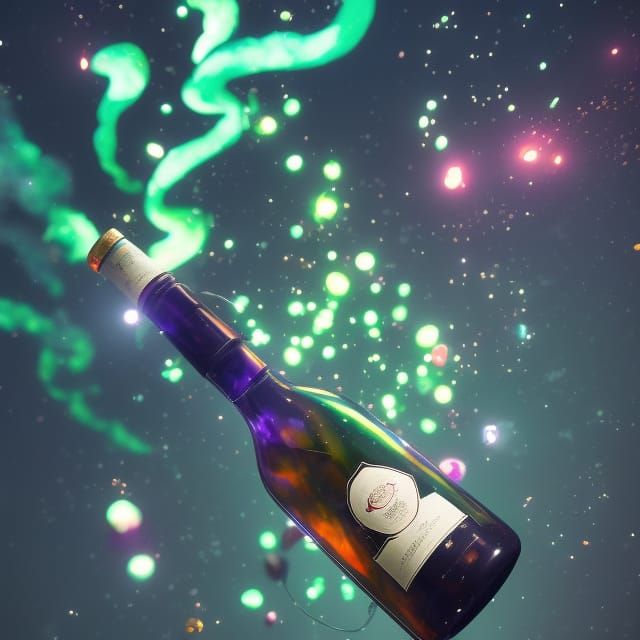 A magical bottle of Wine - AI Generated Artwork - NightCafe Creator