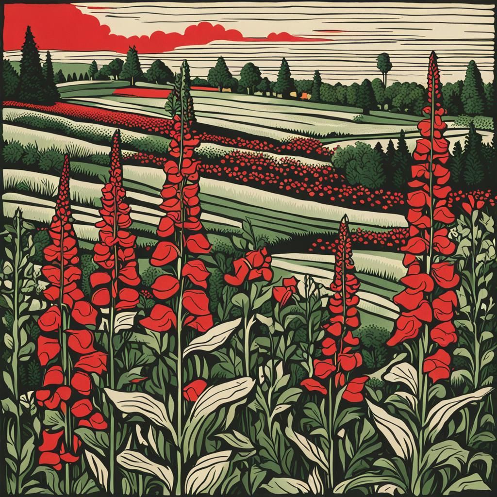 Red Flowers - AI Generated Artwork - NightCafe Creator