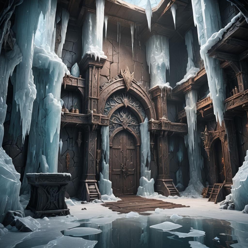 Ice Dungeon - AI Generated Artwork - NightCafe Creator
