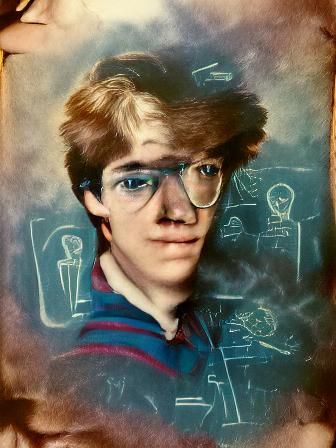Portrait of the nerdiest kid at your high school in 1983 - AI Generated ...