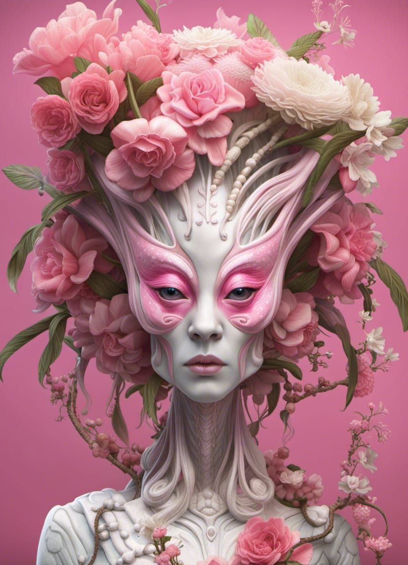 Alien fashion and flowers : r/nightcafe