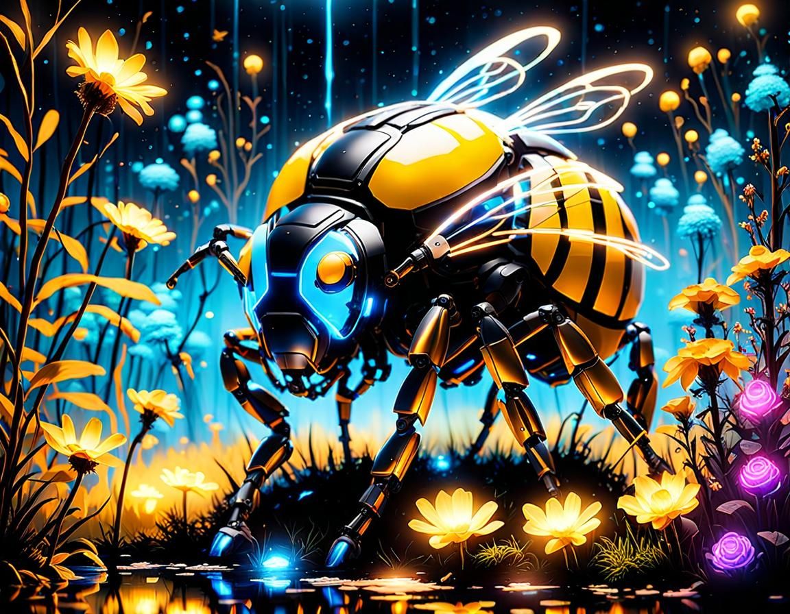 Robotics Bumblebee - AI Generated Artwork - NightCafe Creator