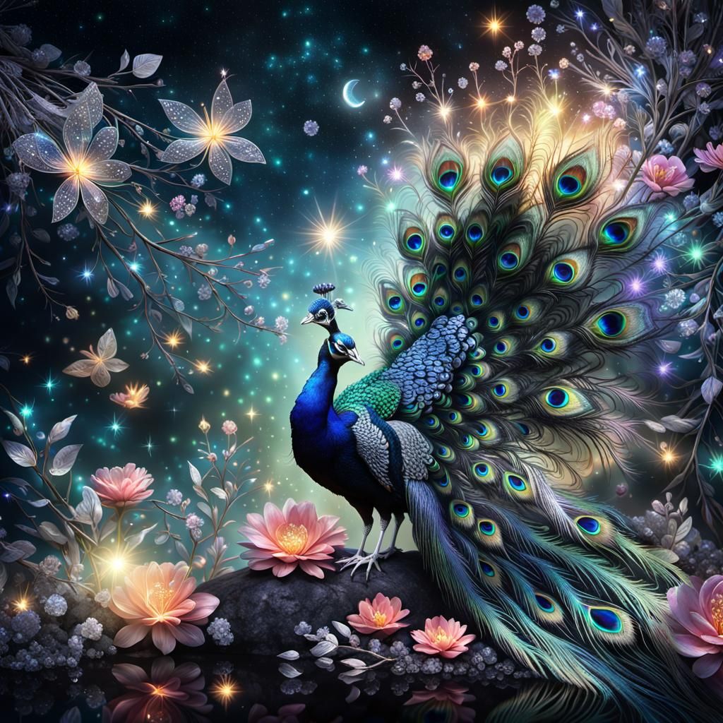 Peacock Magic - AI Generated Artwork - NightCafe Creator