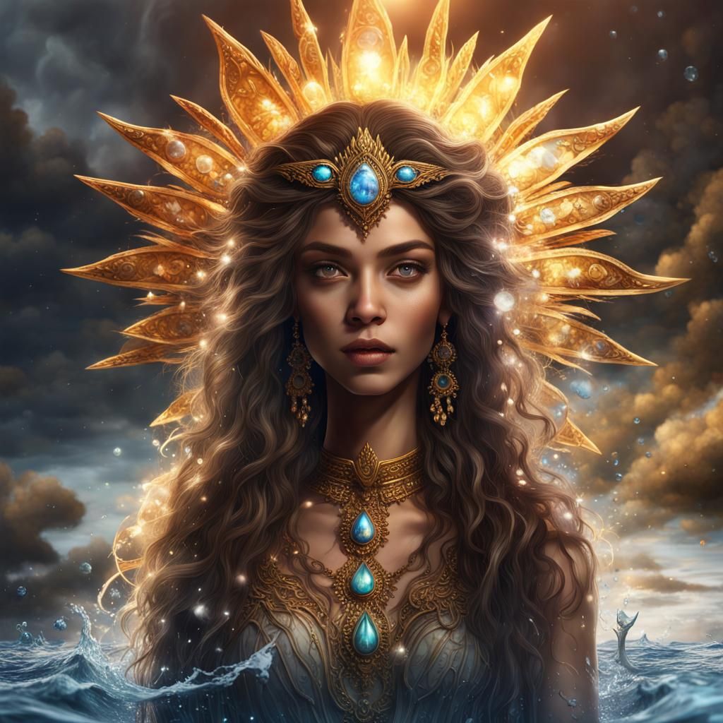 Water and crystals in the sun - AI Generated Artwork - NightCafe Creator