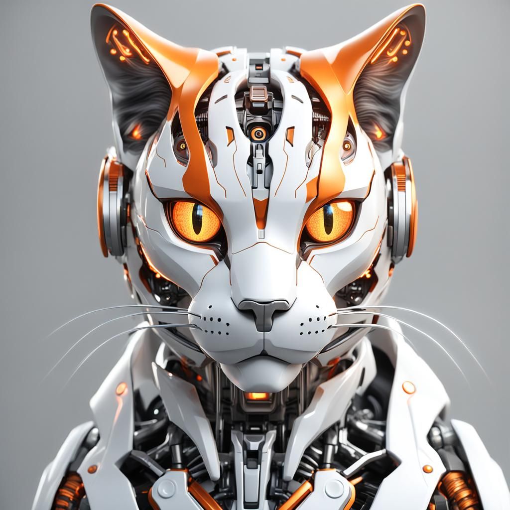 cyborg cat - AI Generated Artwork - NightCafe Creator