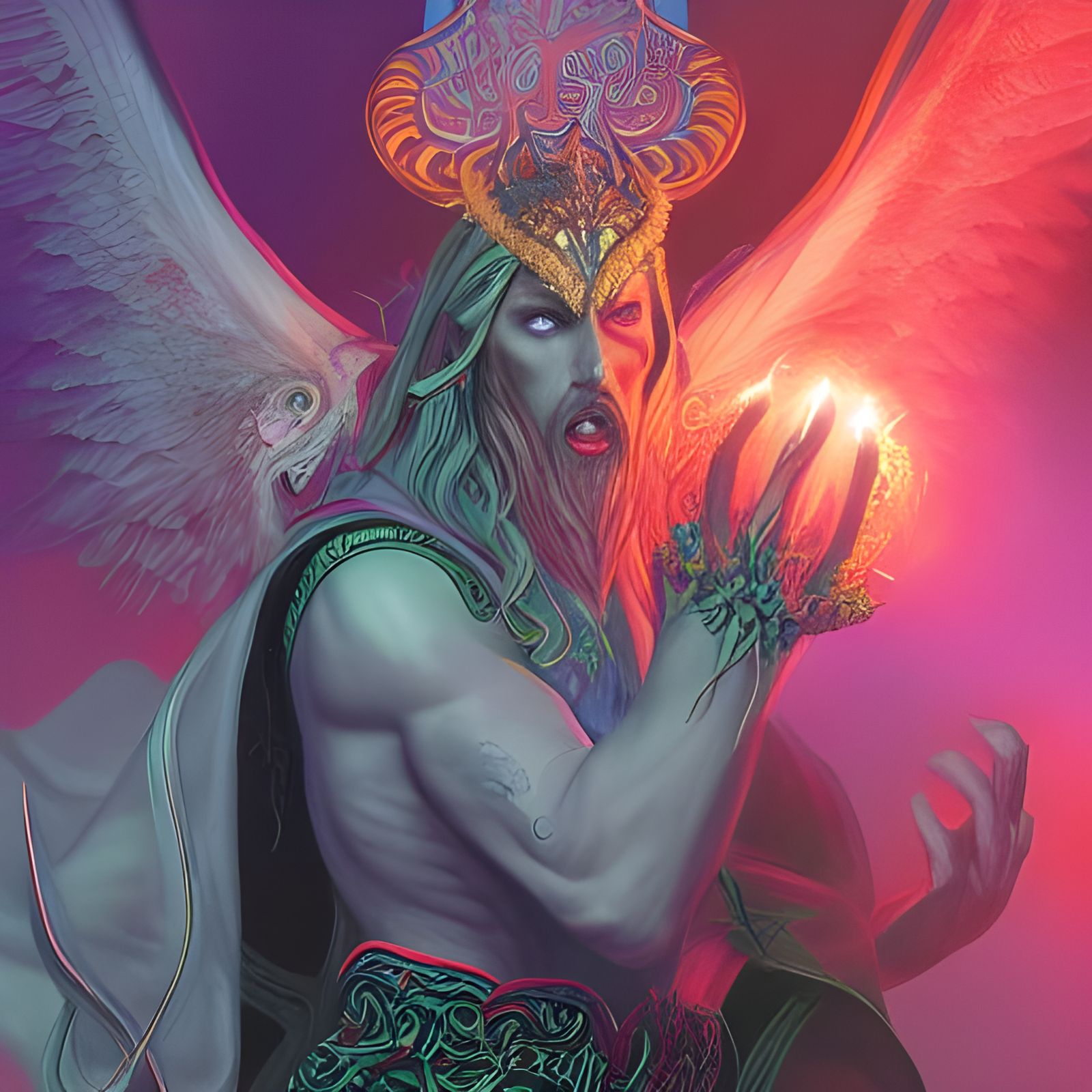 Magus summoning the demon Gaap - AI Generated Artwork - NightCafe Creator