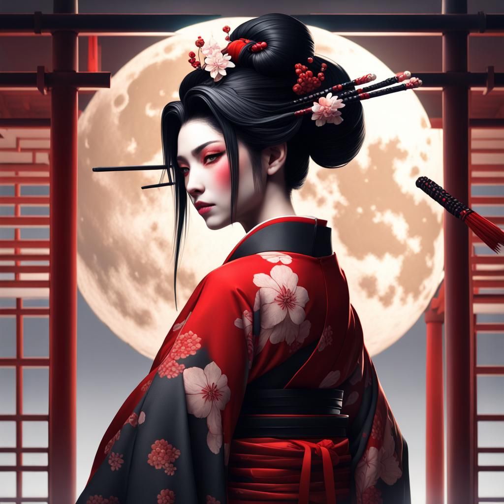 Geisha - AI Generated Artwork - NightCafe Creator