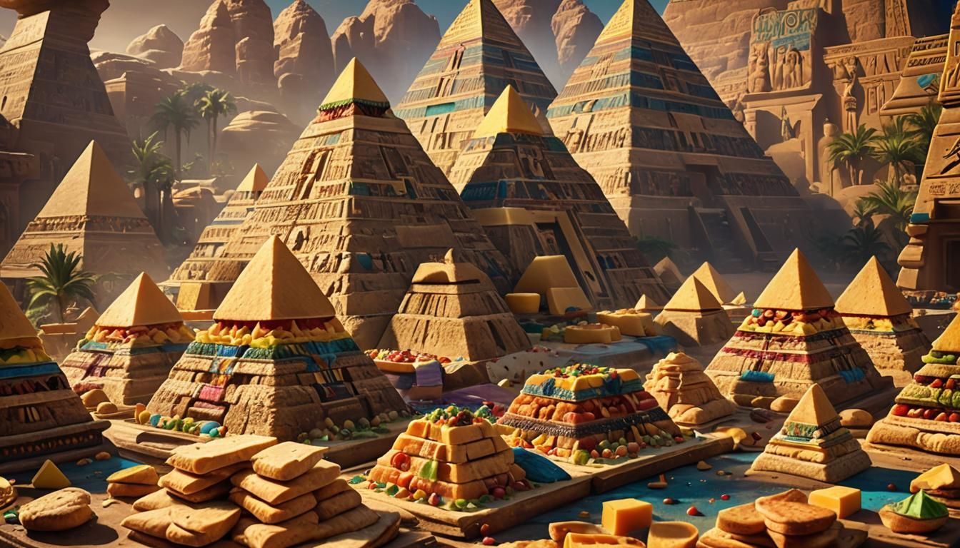 Food Pyramids - AI Generated Artwork - NightCafe Creator