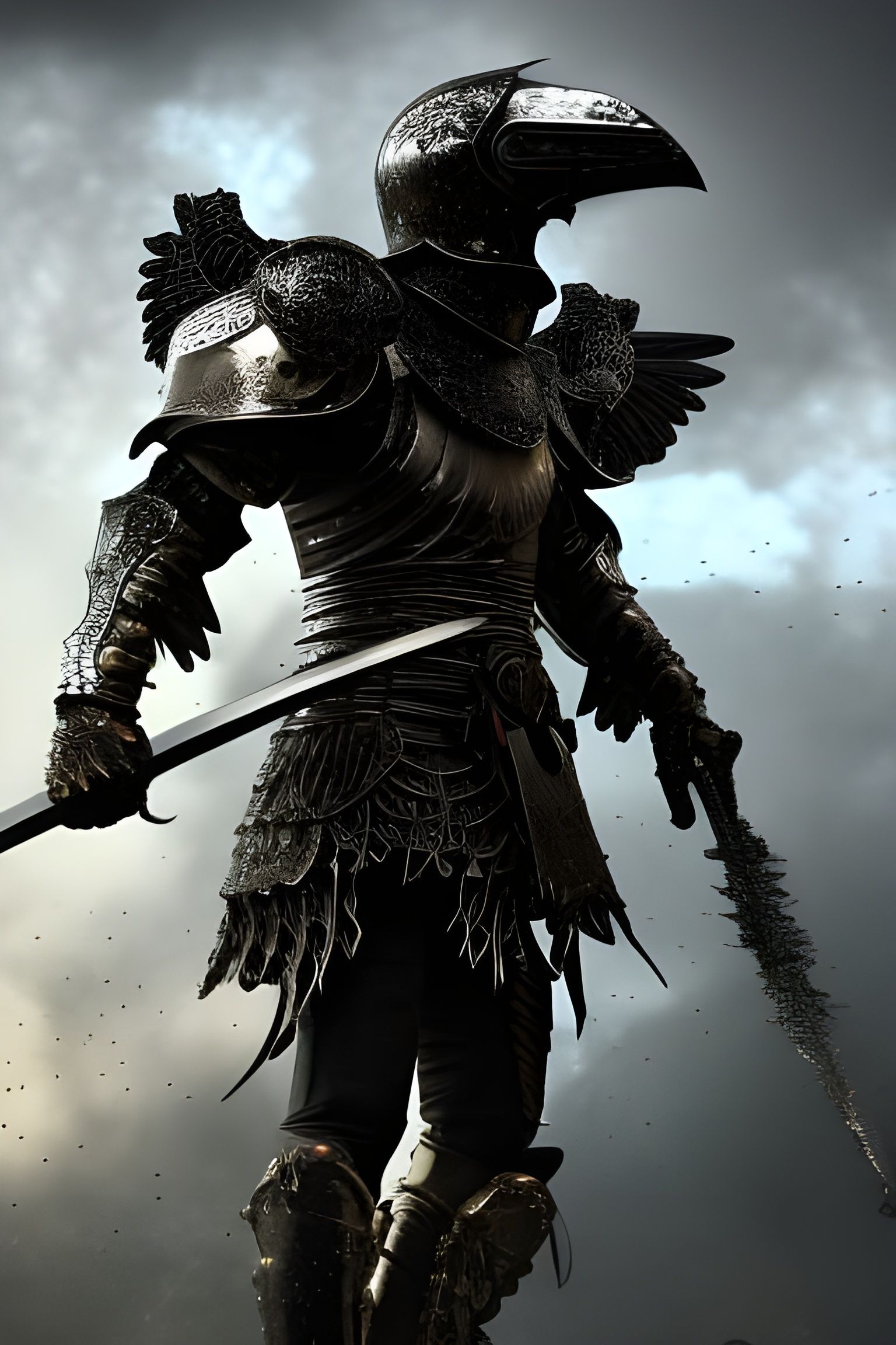 Raven Knight - AI Generated Artwork - NightCafe Creator