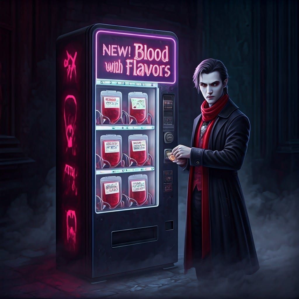 The Vampire Vending Machine - Futuristic Vampire Dispenses B...
