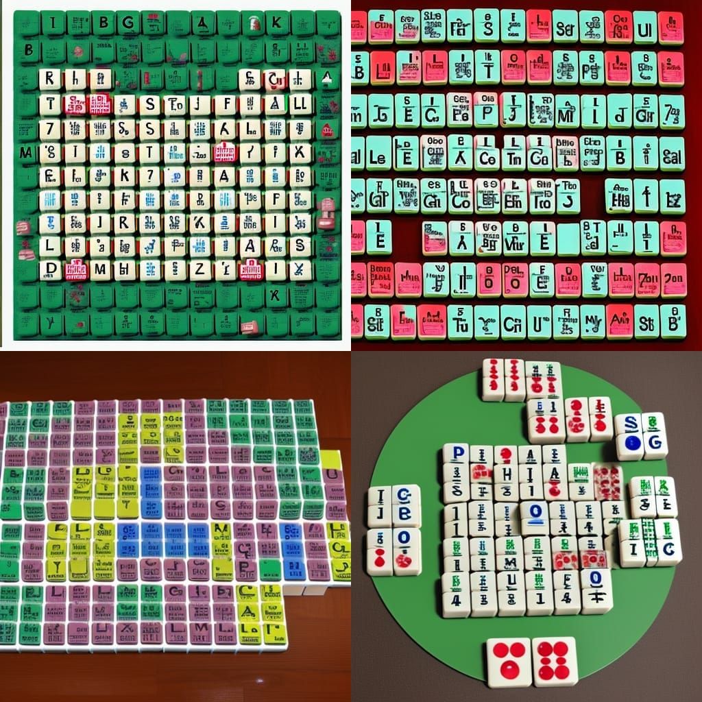 a periodic table made of mahjong tiles - AI Generated Artwork ...