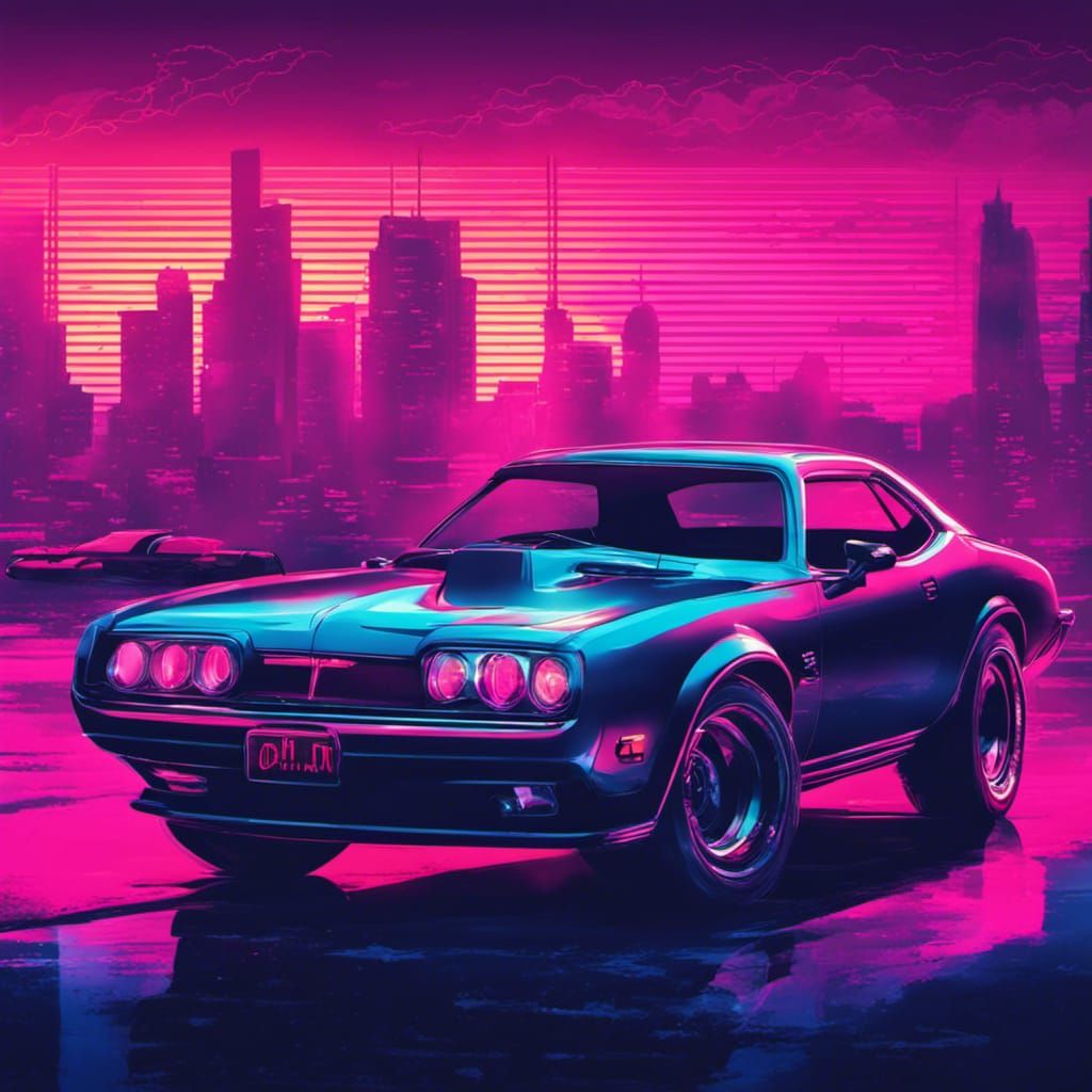 hellcat car - AI Generated Artwork - NightCafe Creator
