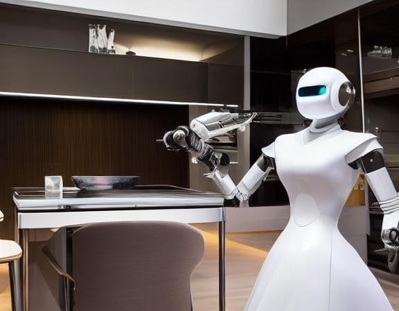 Robotic Maid Service - AI Generated Artwork - NightCafe Creator