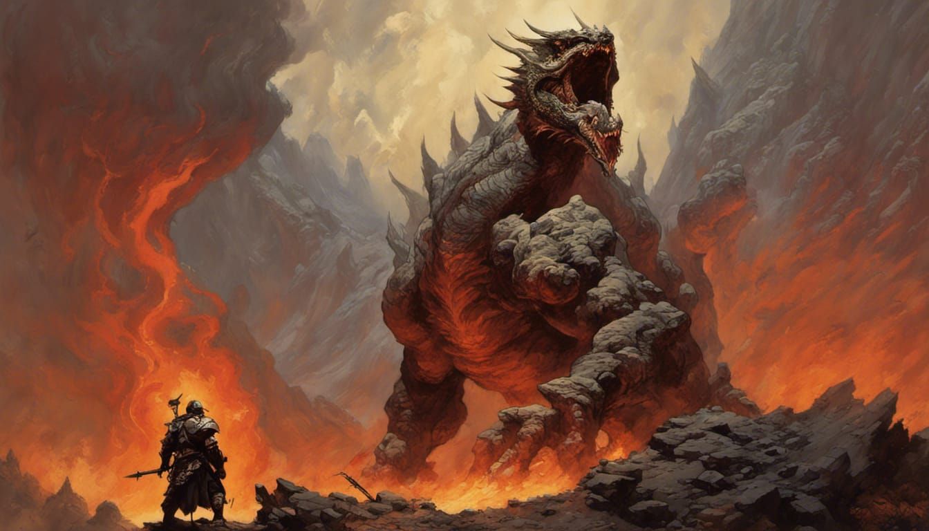 16k resolution, art by Frank Frazetta, a heroic figure standing against ...