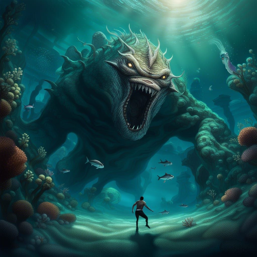 Deep Sea Monsters - AI Generated Artwork - NightCafe Creator