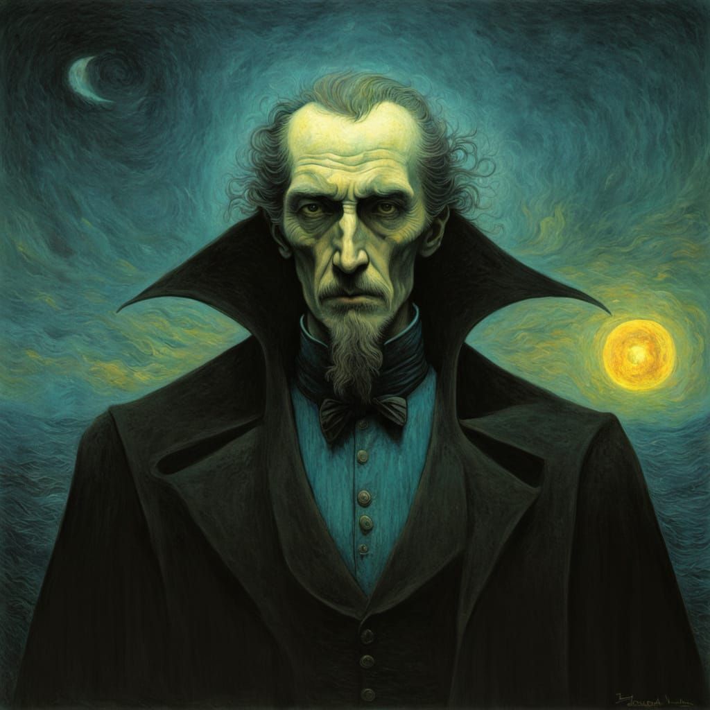 Gothic Vampire in a Post-Apocalyptic Landscape as ... - AI Art