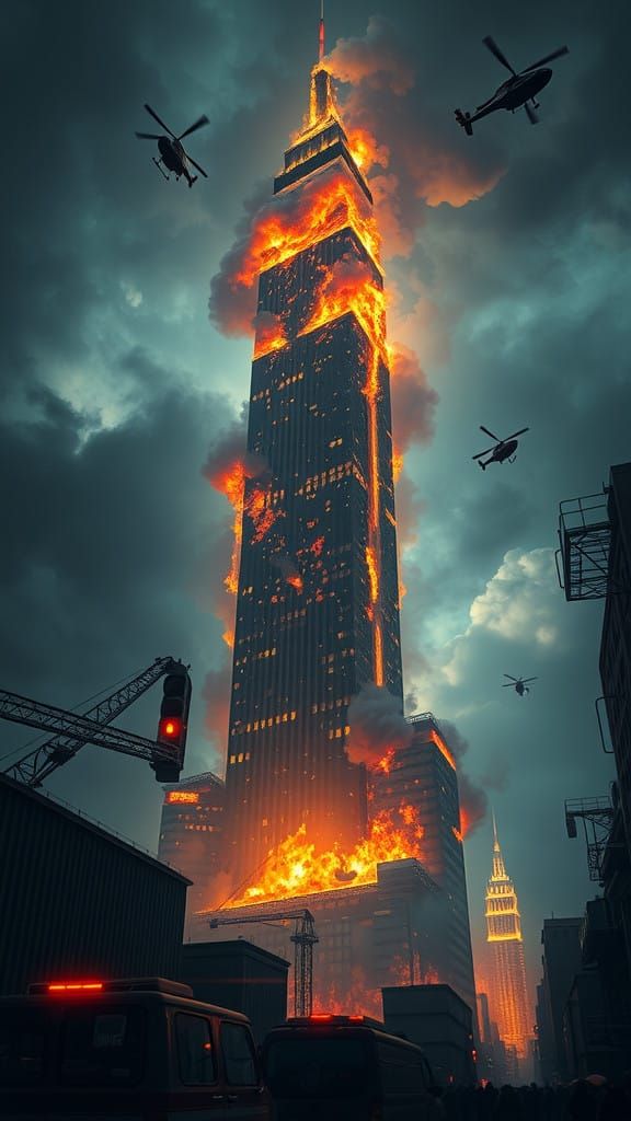 Towering inferno at the tallest skyscraper in the City, causing Chaos ...
