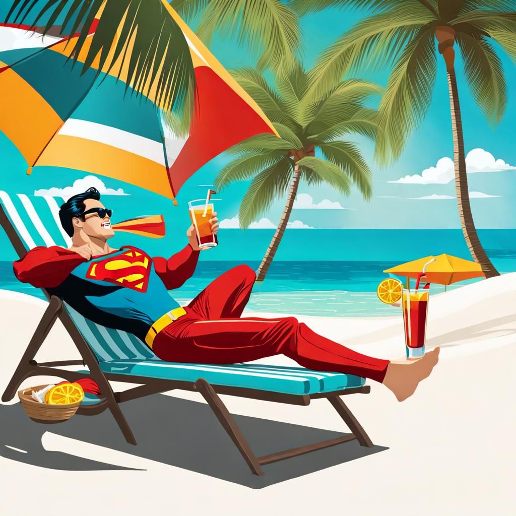 Superman Chilling - AI Generated Artwork - NightCafe Creator