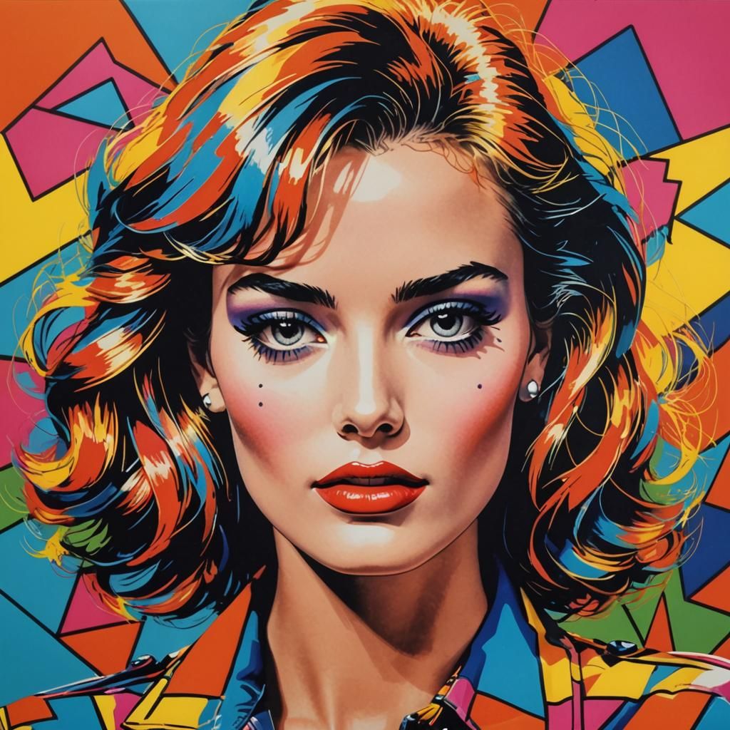 Model pop art - AI Generated Artwork - NightCafe Creator