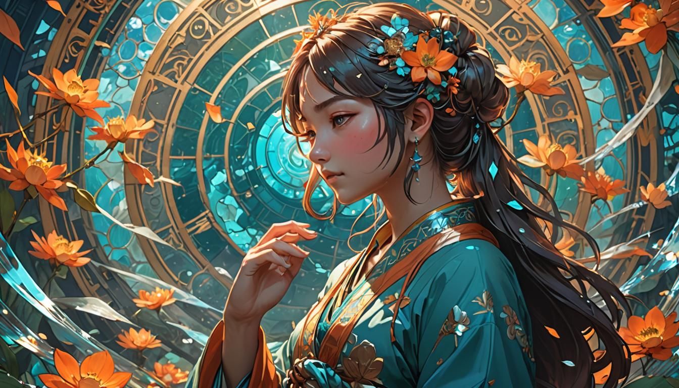 Mindfulness, Meditation, breathing by artist "anime", Anime Key Visual ...