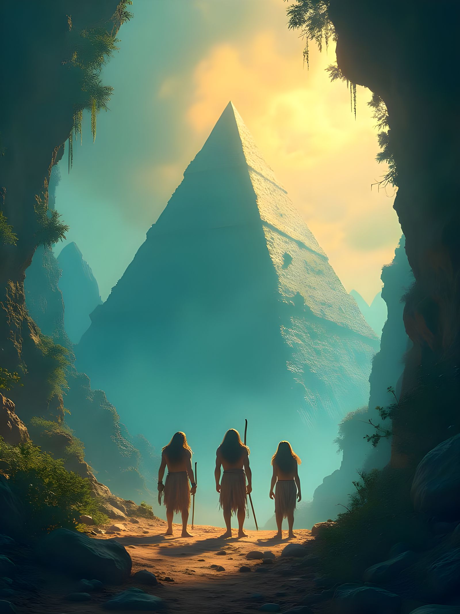 A beautiful masterpiece of cave men in the cave days in history seeing ...