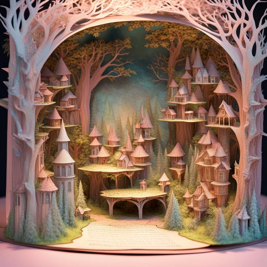 a wonderful magic pop-up world - AI Generated Artwork - NightCafe Creator