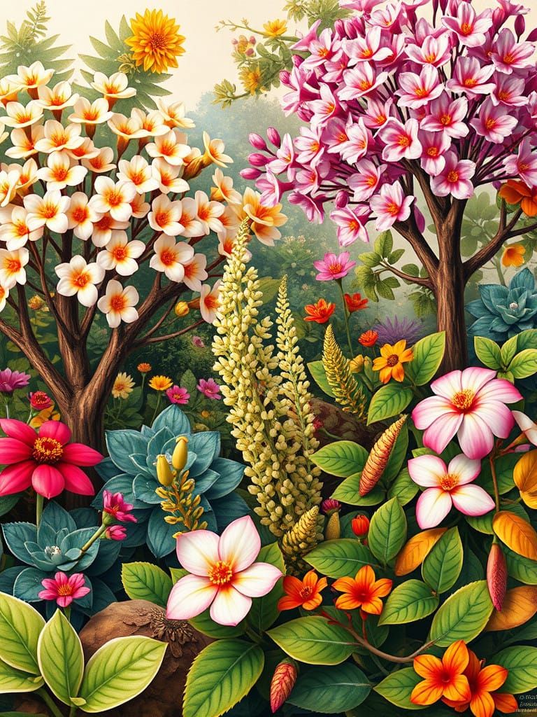 Botanical Wonders of Kenya: A Lush Tapestry of Rea... - AI Art