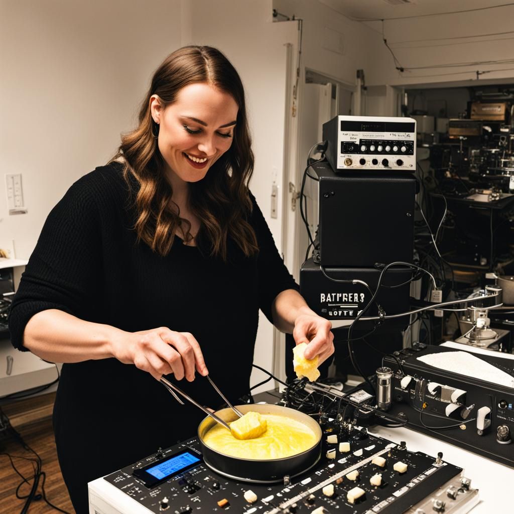 Becca adding salt to her Butter Synth - AI Generated Artwork ...