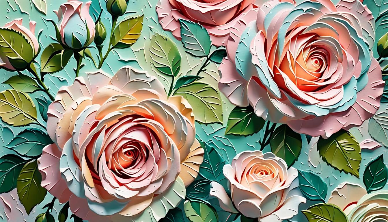 Hyper realistic Very Thick impasto textured paint - AI Generated ...