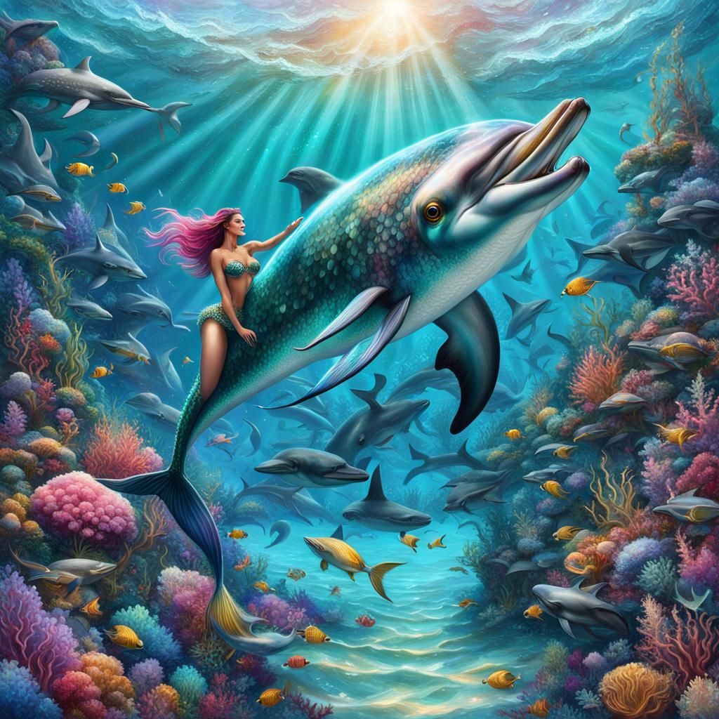 Dolphins - AI Generated Artwork - NightCafe Creator