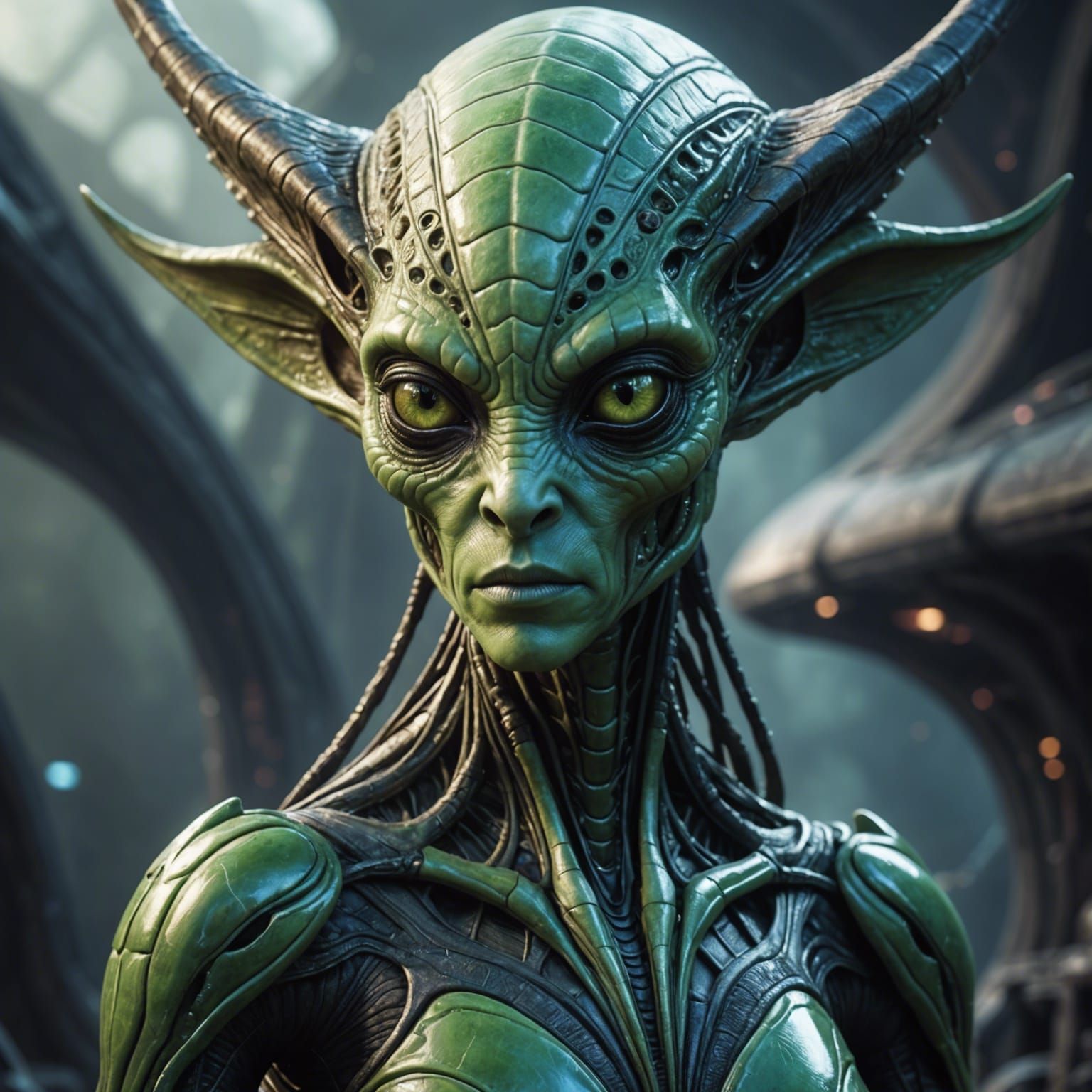 Beautiful female alien creature - AI Generated Artwork - NightCafe Creator