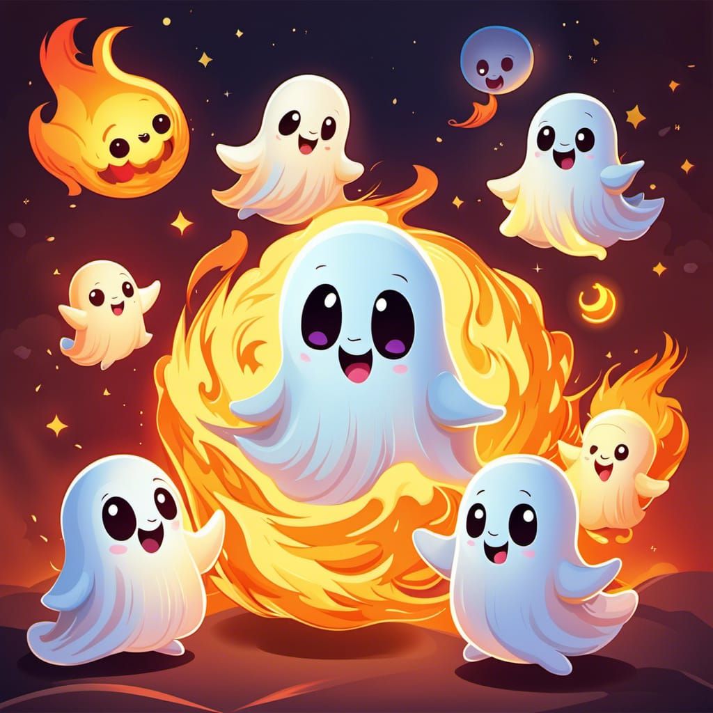 Happy Ghost Day! - AI Generated Artwork - NightCafe Creator