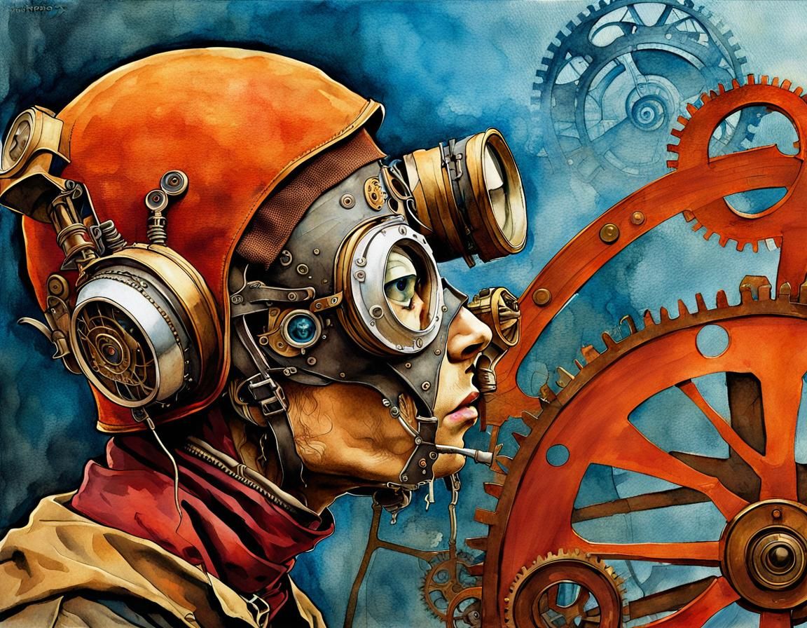 Portrait of mechanoid-boy - AI Generated Artwork - NightCafe Creator