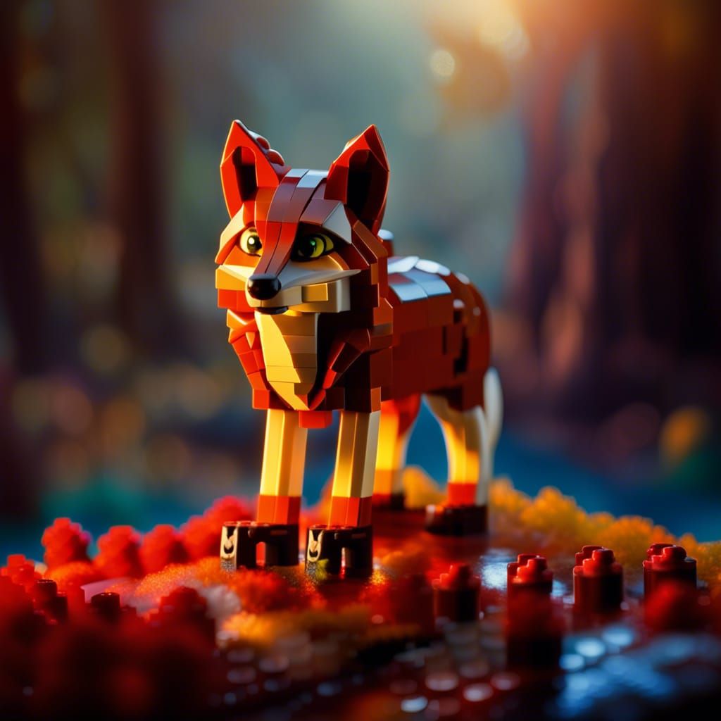 Lego fox - AI Generated Artwork - NightCafe Creator