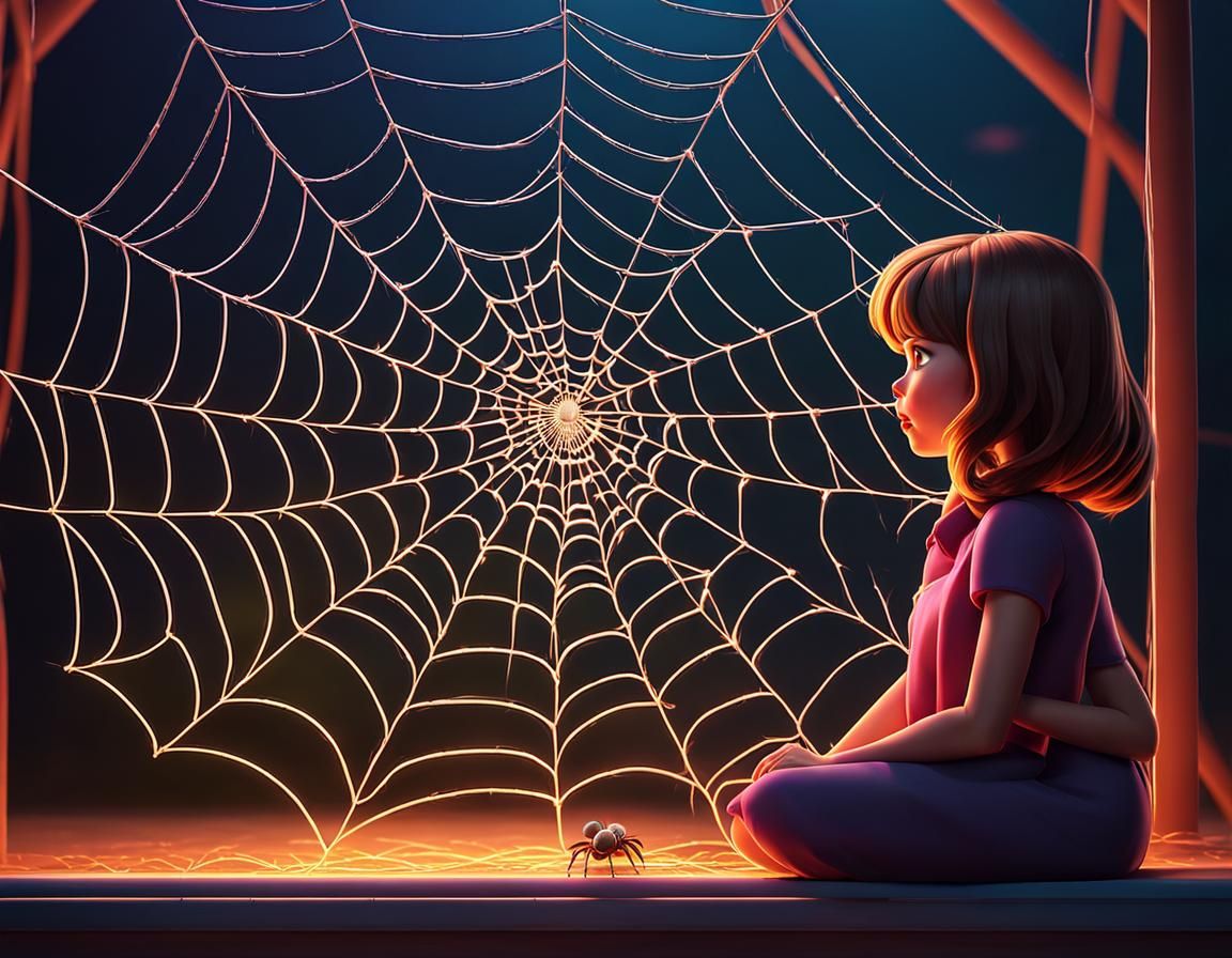 fascination spiderweb - AI Generated Artwork - NightCafe Creator