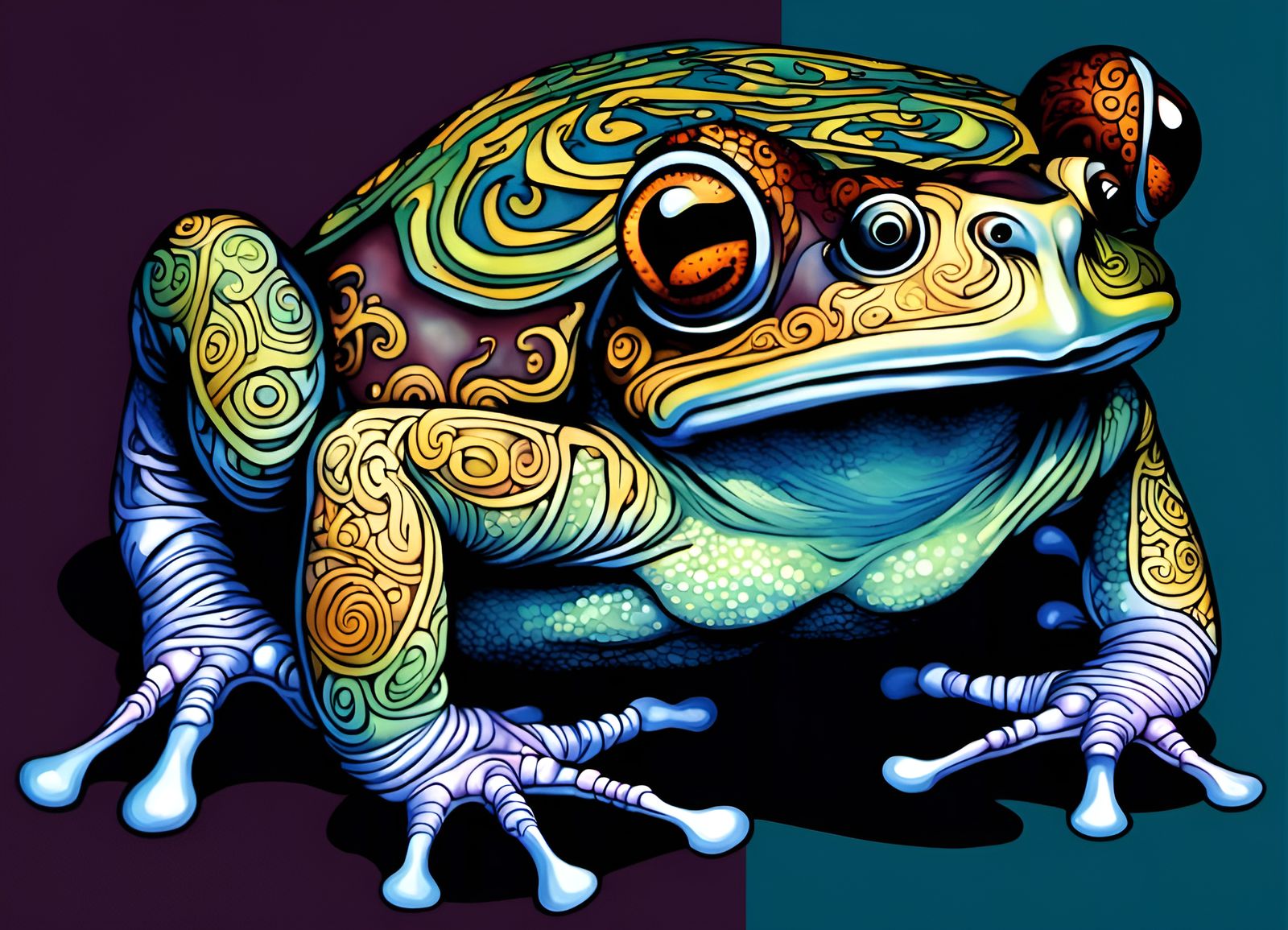 Anglo-Saxon Knot Toad - AI Generated Artwork - NightCafe Creator