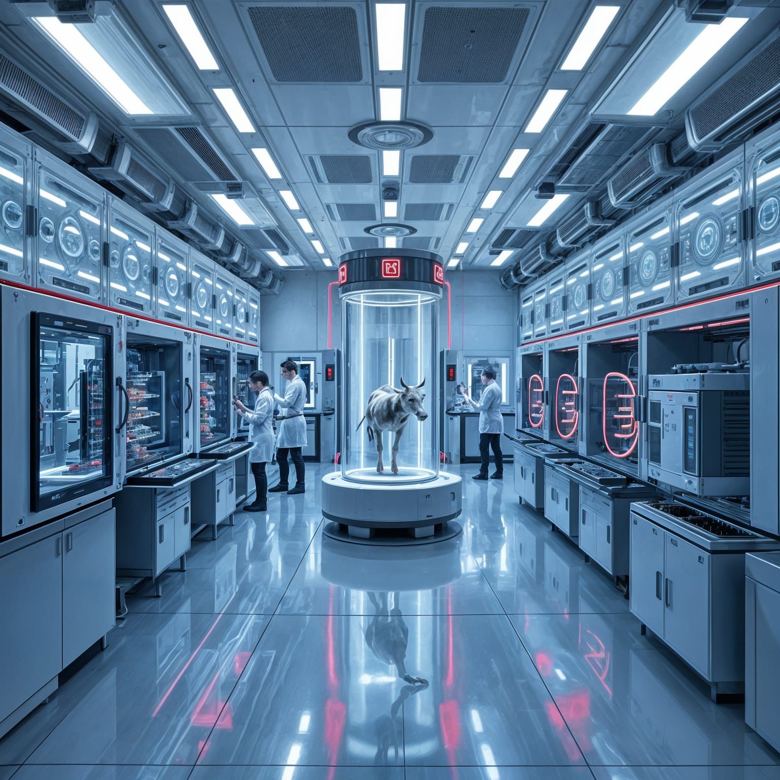 Bovine cloning in an advanced technology-driven futuristic lab