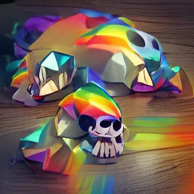 prism rainbow skull pile - AI Generated Artwork - NightCafe Creator