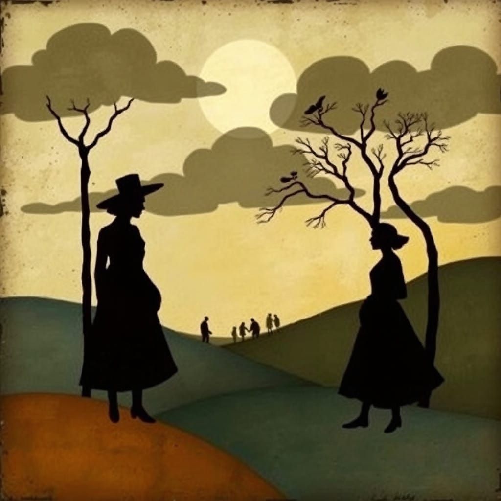 Muted Silhouettes in Dreamlike Landscapes - AI Art