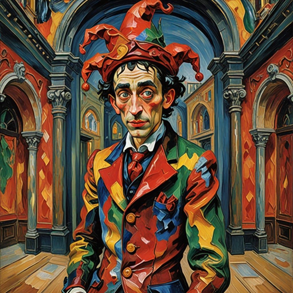 The Jester in Opera - Mysterious Jester in Grand Opera Hous...